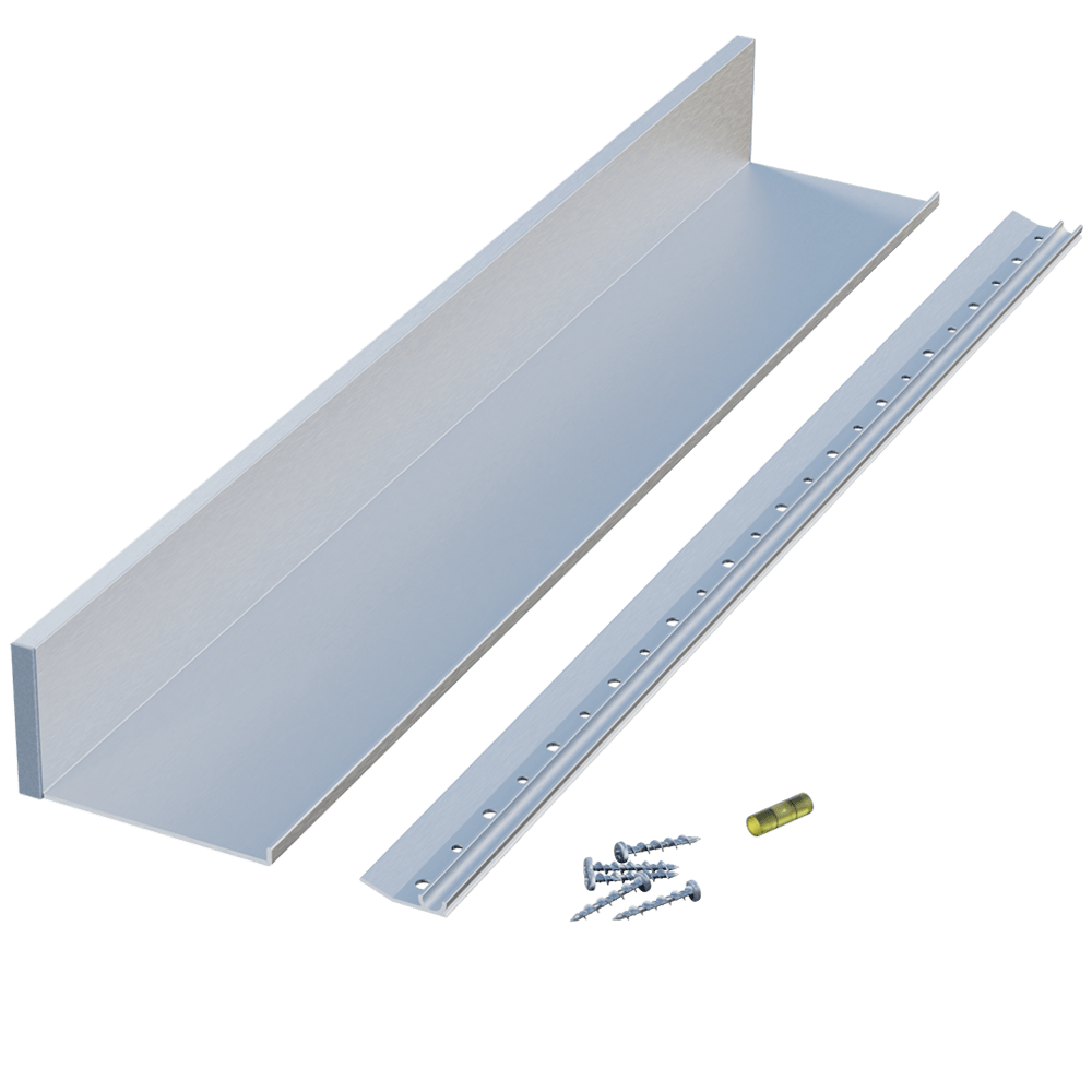 4" Deep Aluminum Slimline Channel Shelves - Cabinet & Furniture ...